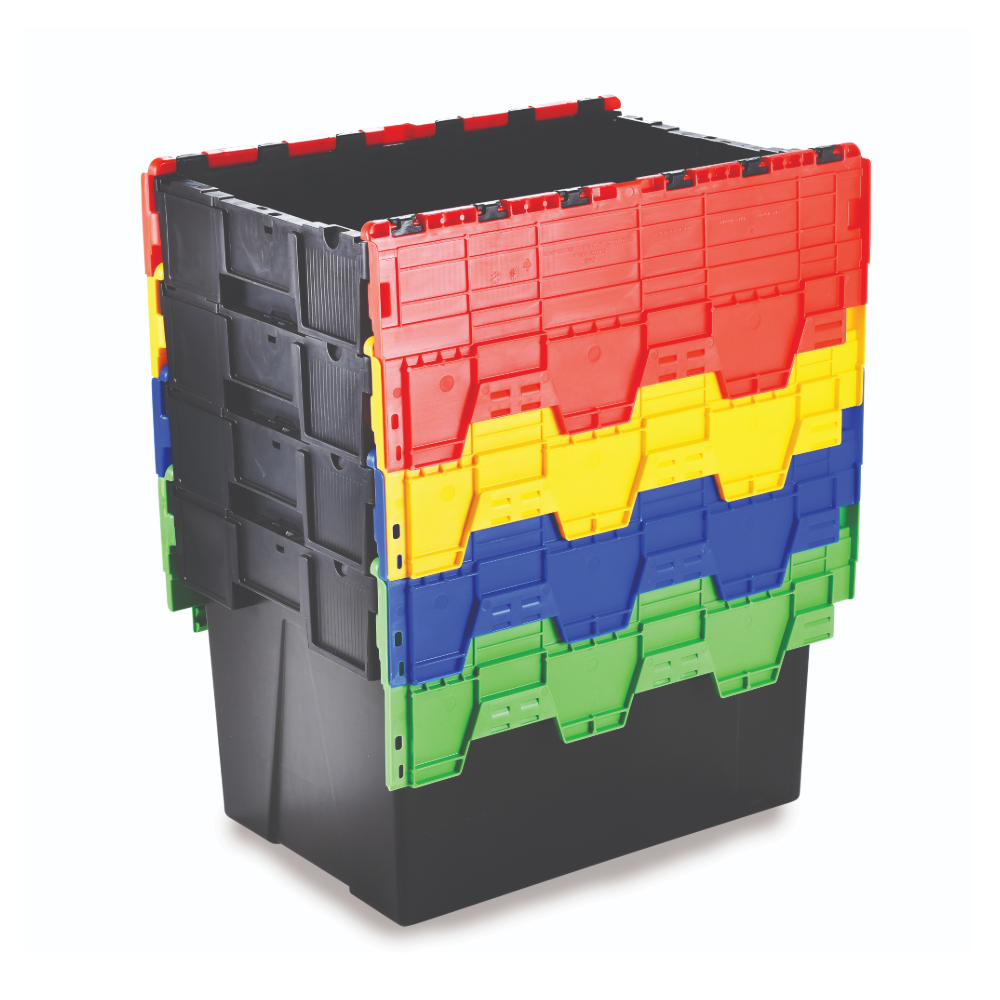 Attached Lidded Euro Container – Storage Bins