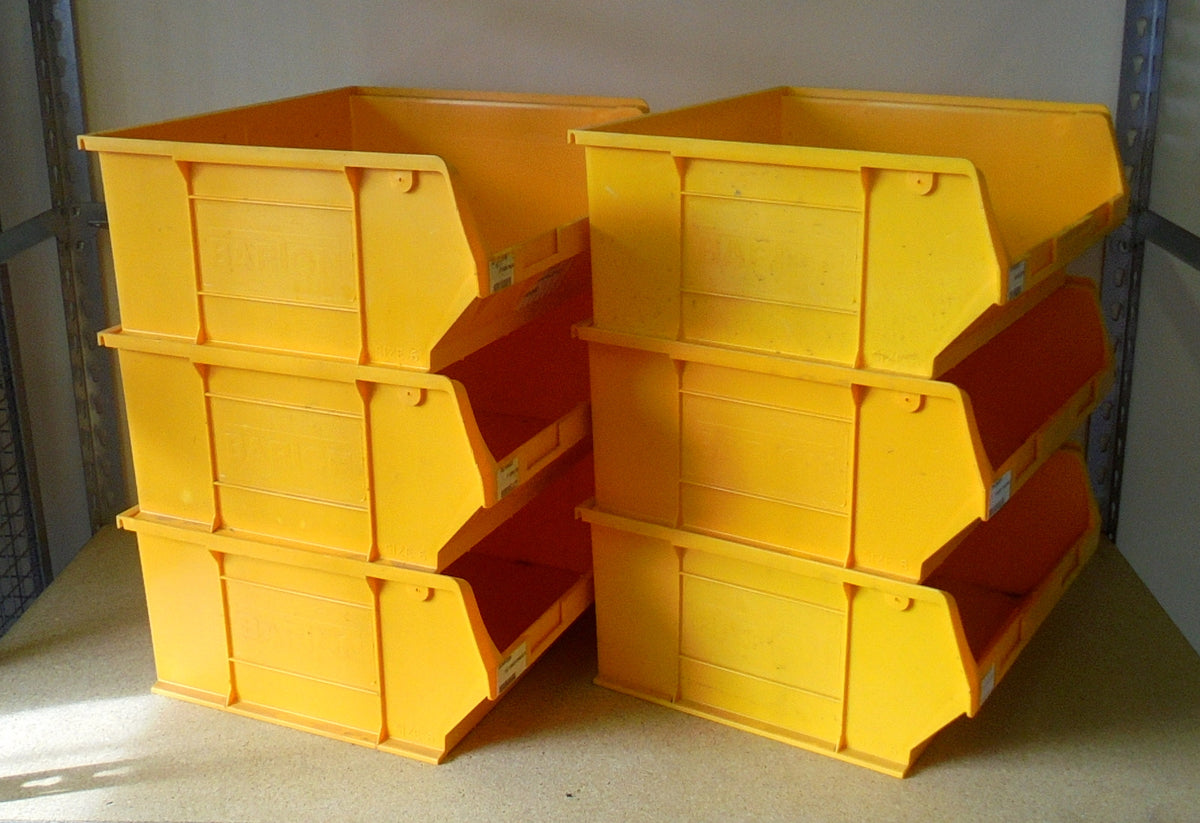 20x Used Size 6 Yellow Storage Bin 375x420x182mm H – Storage Bins