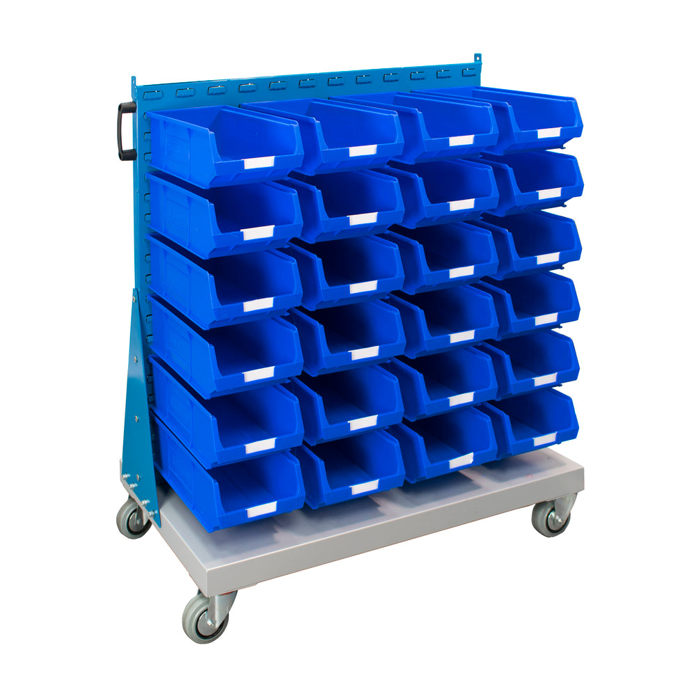 Single Sided Louvred Trolley with TC4 Bins – Storage Bins