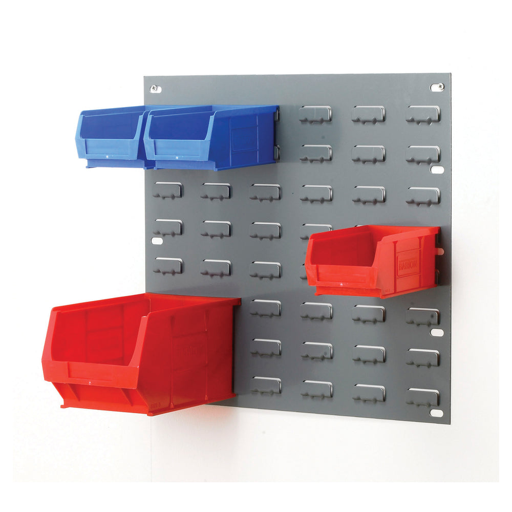 TP1 Wall Mounted Louvred Panel 457mm x 438mm – Storage Bins